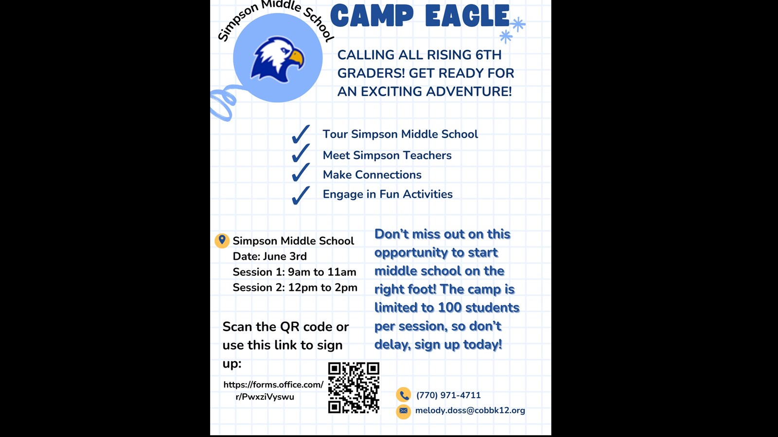 Camp Eagle: Rising 6th grade camp